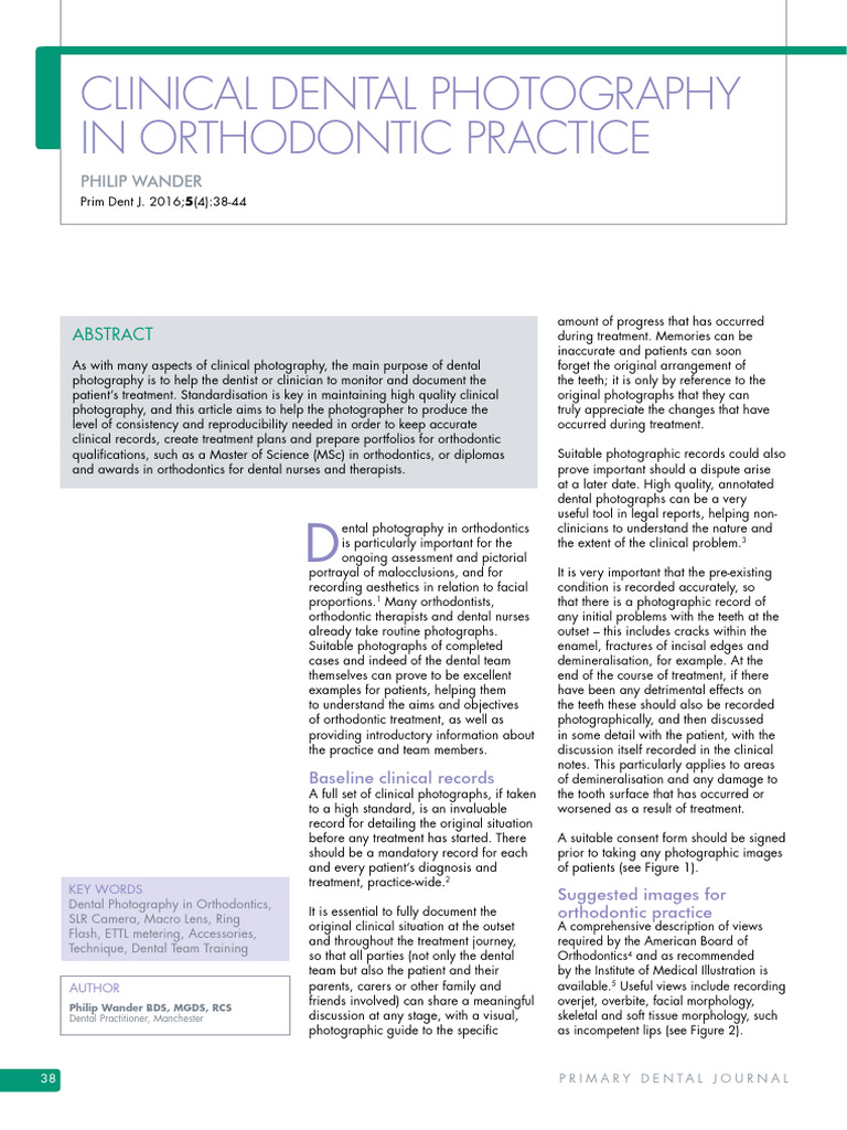 Orthodontic Photography Guide | PDF | Digital Single Lens Reflex Camera ...