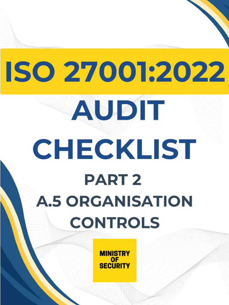 ISO 27001 Controls - Audit Checklist | PDF | Information Security ...