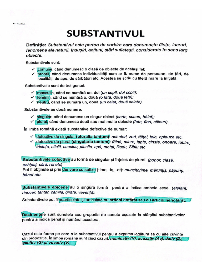 Substantivul | PDF