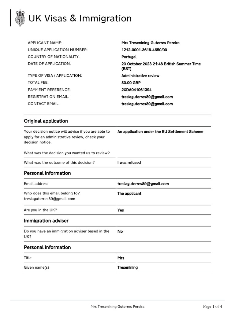 UK Visas & Immigration: Original Application | PDF | Travel Visa