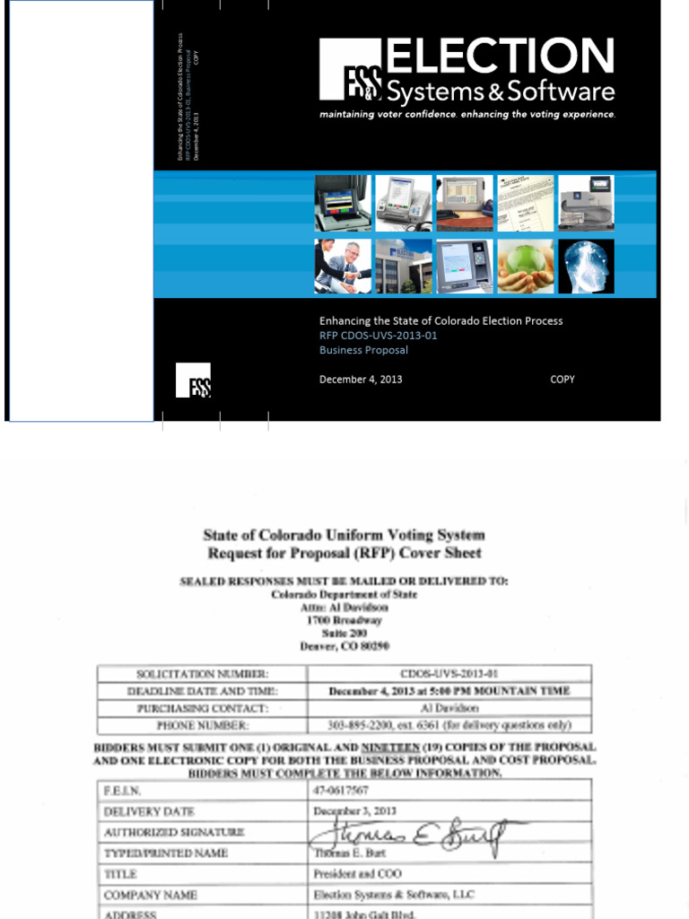 ESS Colorado UVS Proposal - 2013 | PDF | Image Scanner | Automation