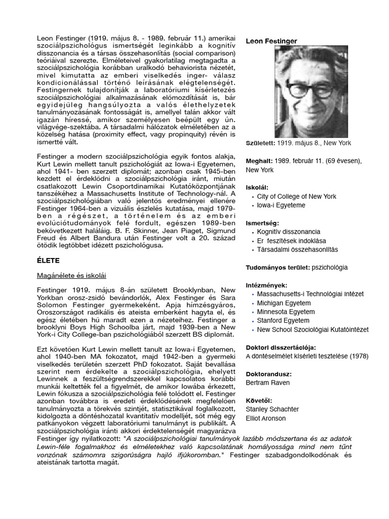 WIKI CIKK Festinger Jav | PDF