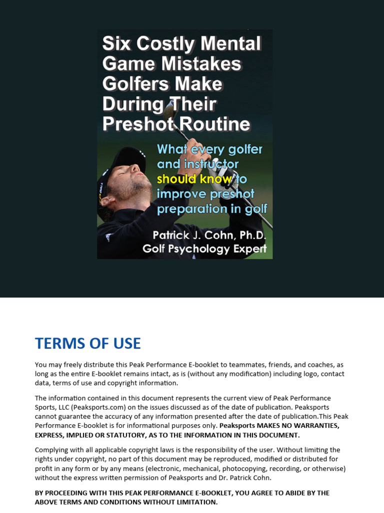 Peaksports Golf Report | PDF | Golf Course | Thought