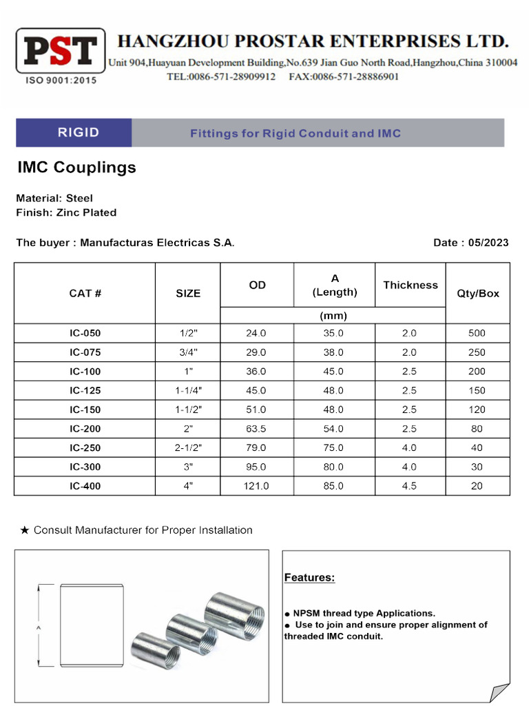 Data Sheet - Union IMC | PDF