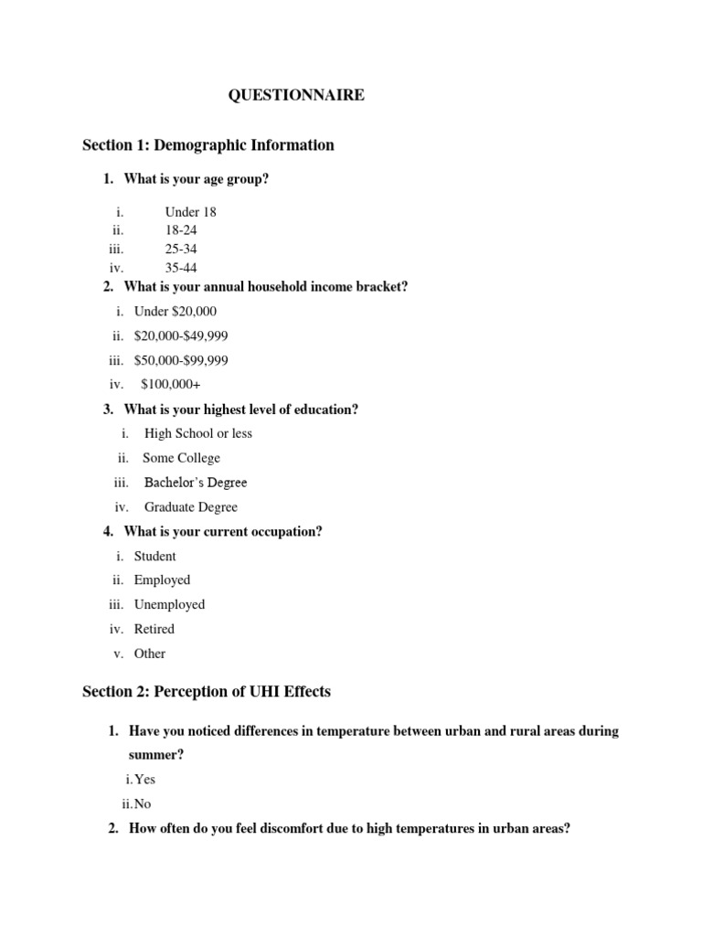 Questionnaire | Download Free PDF | Renewable Energy | Nature
