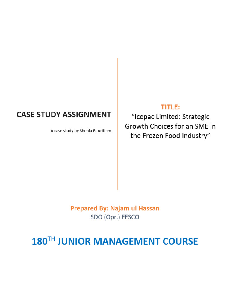 Icepac Limited: Growth Strategies in Frozen Food | PDF | Supply Chain ...