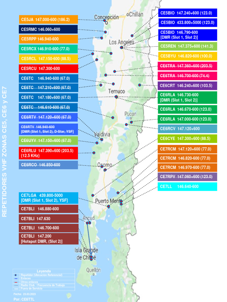 Repetidores VHF CE5, CE6 y CE7 2023 | PDF | Tecnología