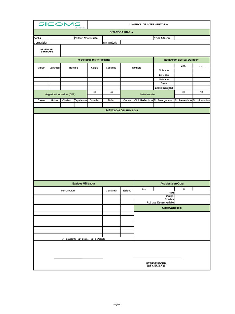 Formato Bitacora 2024 | PDF