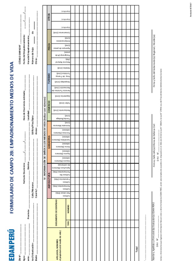 Formato 2b-Medios de Vida | PDF