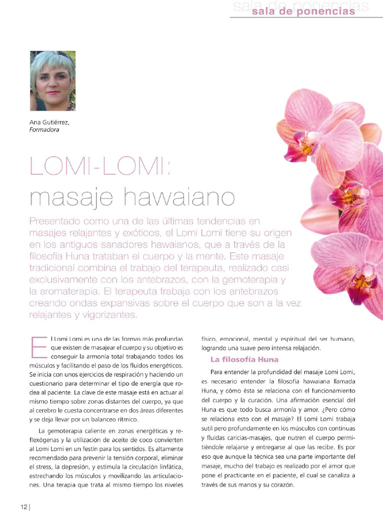 Abril - Lomi-Lomi Masaje Hawaiano | PDF