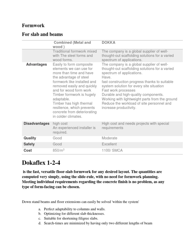 formwork | PDF | Concrete | Building Technology