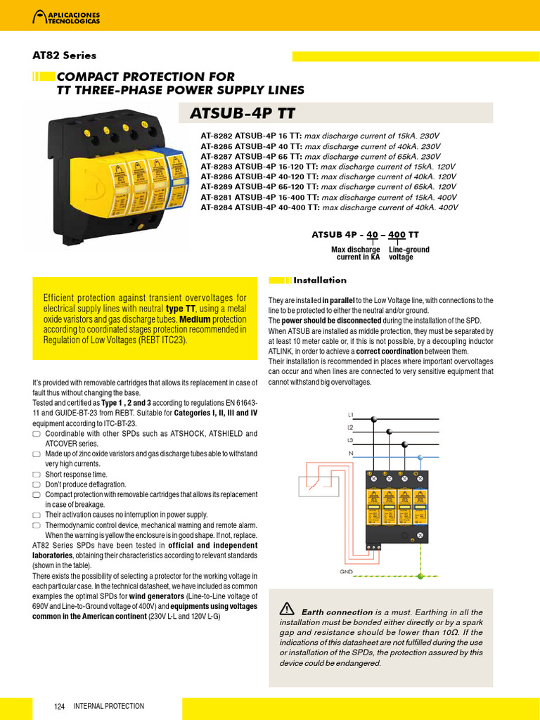 At-285-8287 - Atsub 4P 65TT | PDF | Mains Electricity | Manufactured Goods