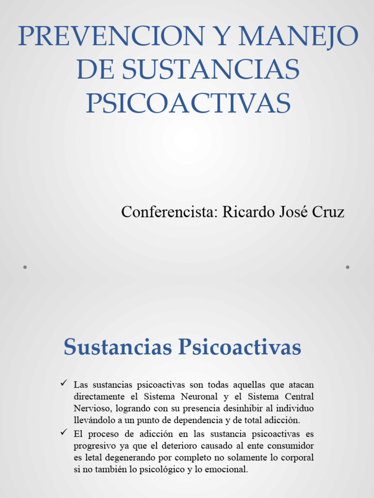Prevencion y Manejo de Sustancias Psicoactivas | PDF | Crack de cocaína | Cocaína