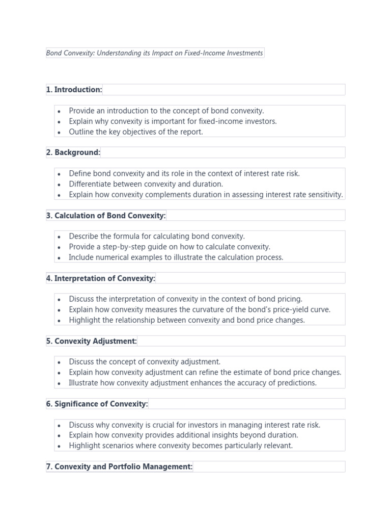 Bond Convexity Understanding Its Impact On Fixed-Income Investments | Download Free PDF | Bond ...