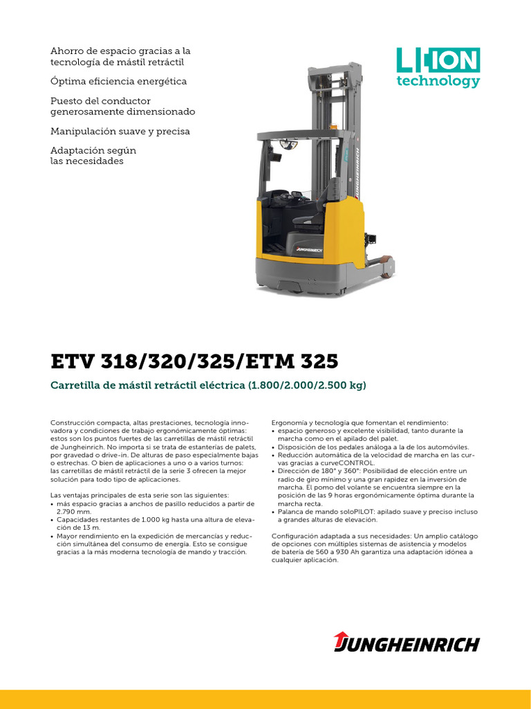 Hoja Tecnica Etv Etm 318 320 325 | PDF