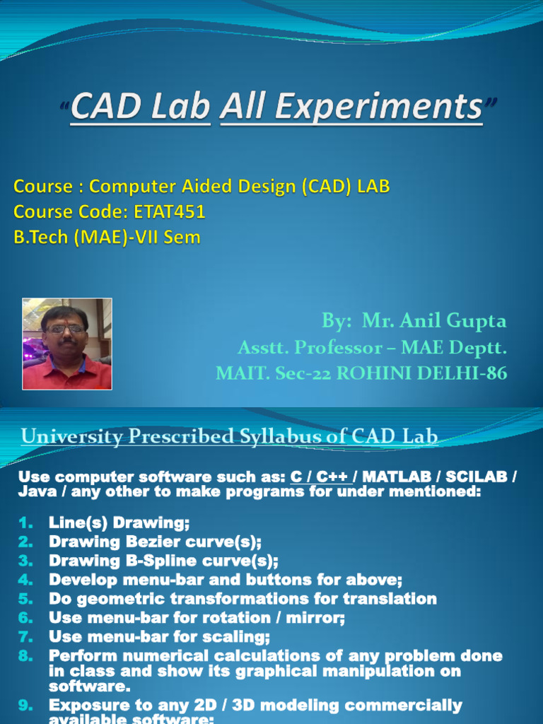 CAD Lab - Exp - 1 - 7 - by - Anil Gupta | PDF | Cartesian Coordinate ...