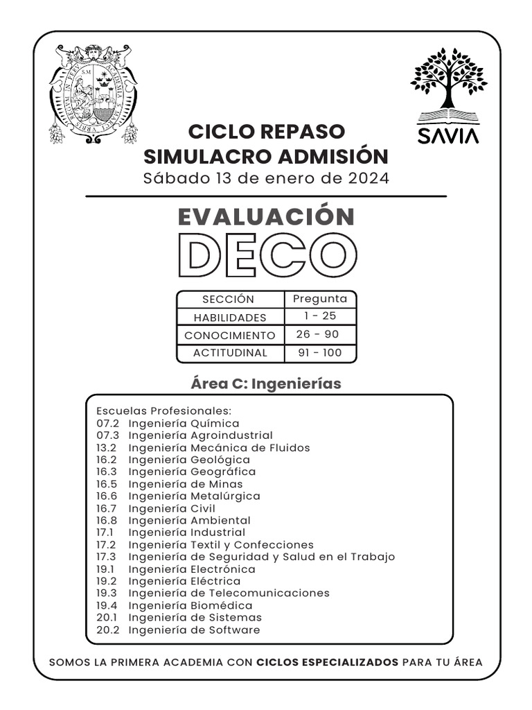 Simulacro 01 - Repaso - C | PDF | Science | Ciencias fisicas