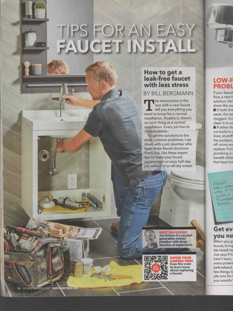 Tips For An Easy Faucet Install | PDF