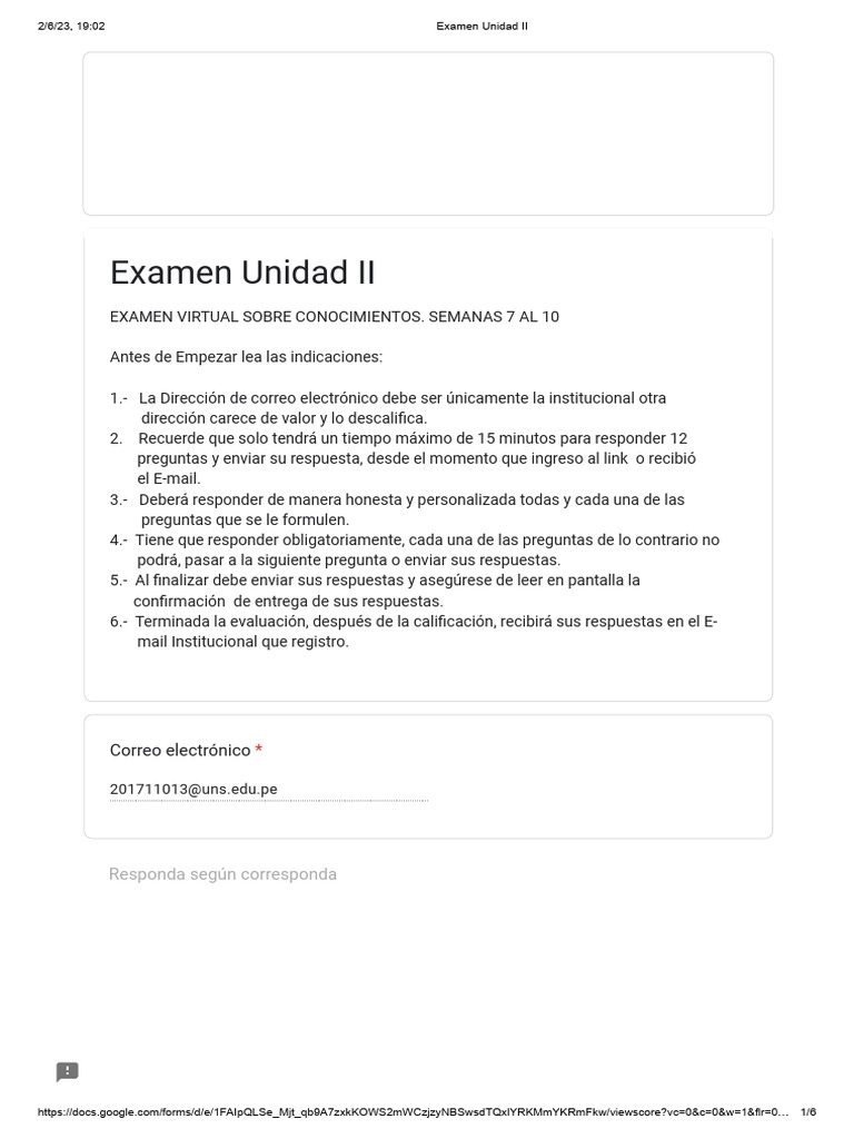 Examen Unidad II - Seminario | PDF | Metodología de encuesta ...