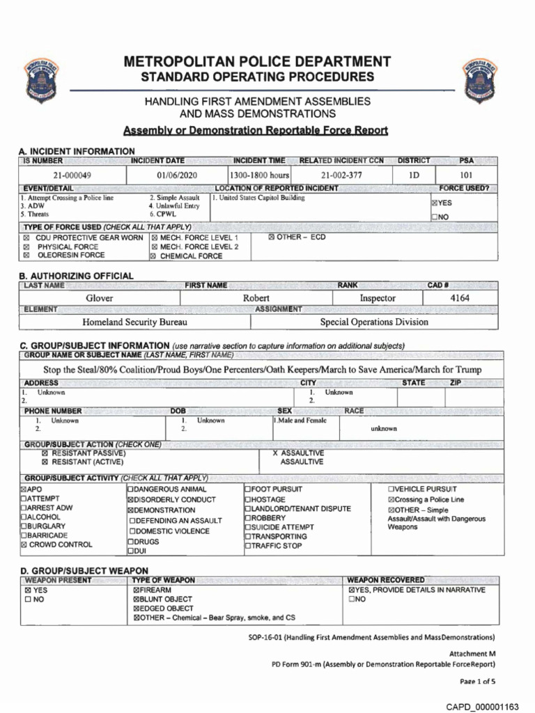 Capd 000001163 | PDF | Police | United States Capitol