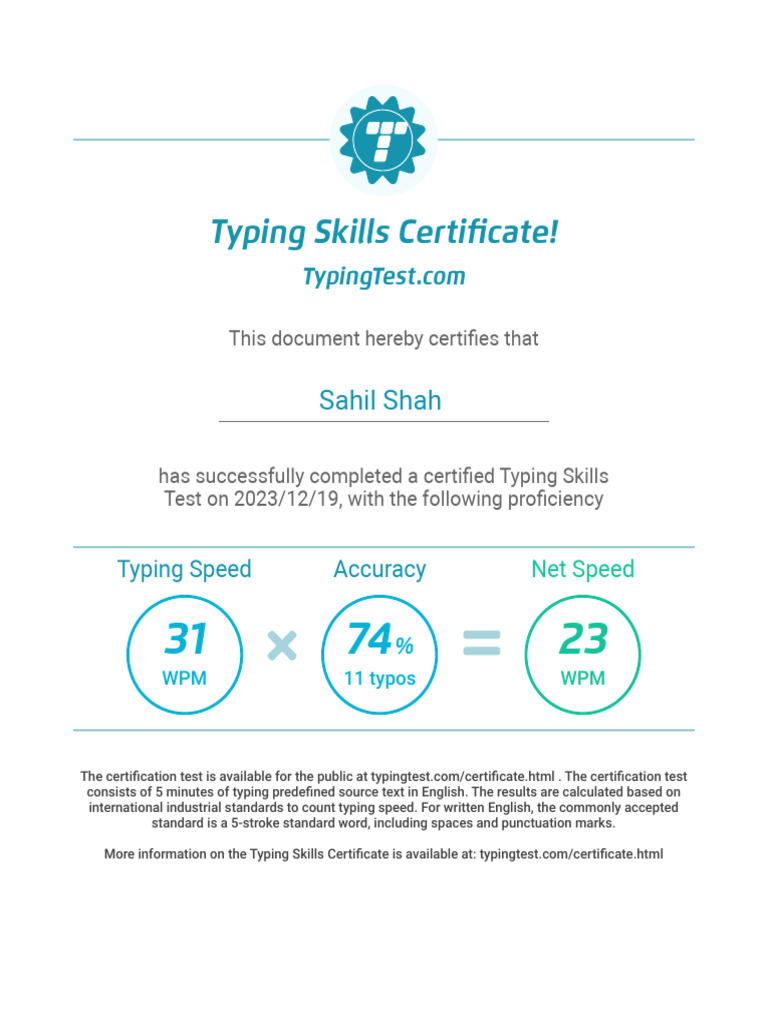 Prove Your Typing Skills! | PDF | Business | Computers
