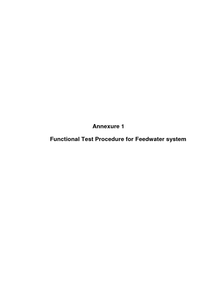 2.3-Annexure 1 - Functional Test Procedure | PDF | Pump | Gases