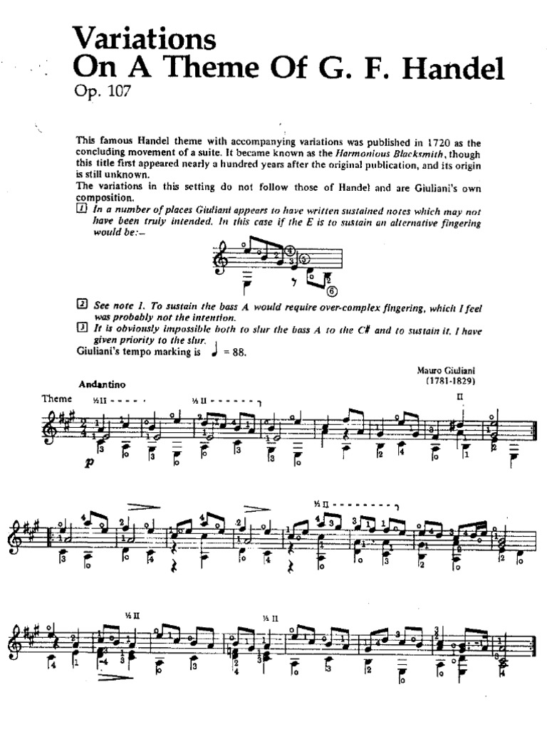 Variaciones Sobre Un Tema de Haendel | PDF