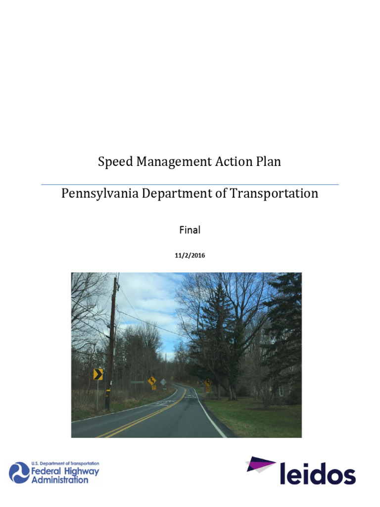 PA Speed Management Action Plan Final Version 11-2-2016 | PDF | Speed ...