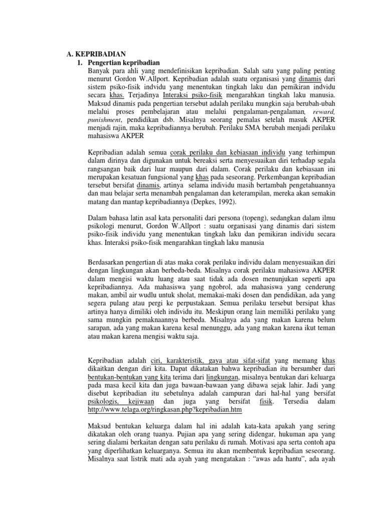 Plugin-Mengenal Tipe Kepribadian Dan Kesadaran Manusia | PDF | Sains ...