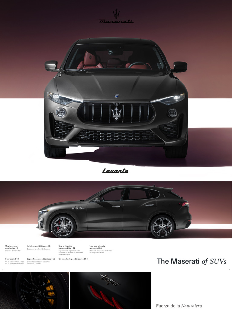 Maserati Levante Digital Catalogue ES | Descargar gratis PDF | Vehículos | Vehículo de motor
