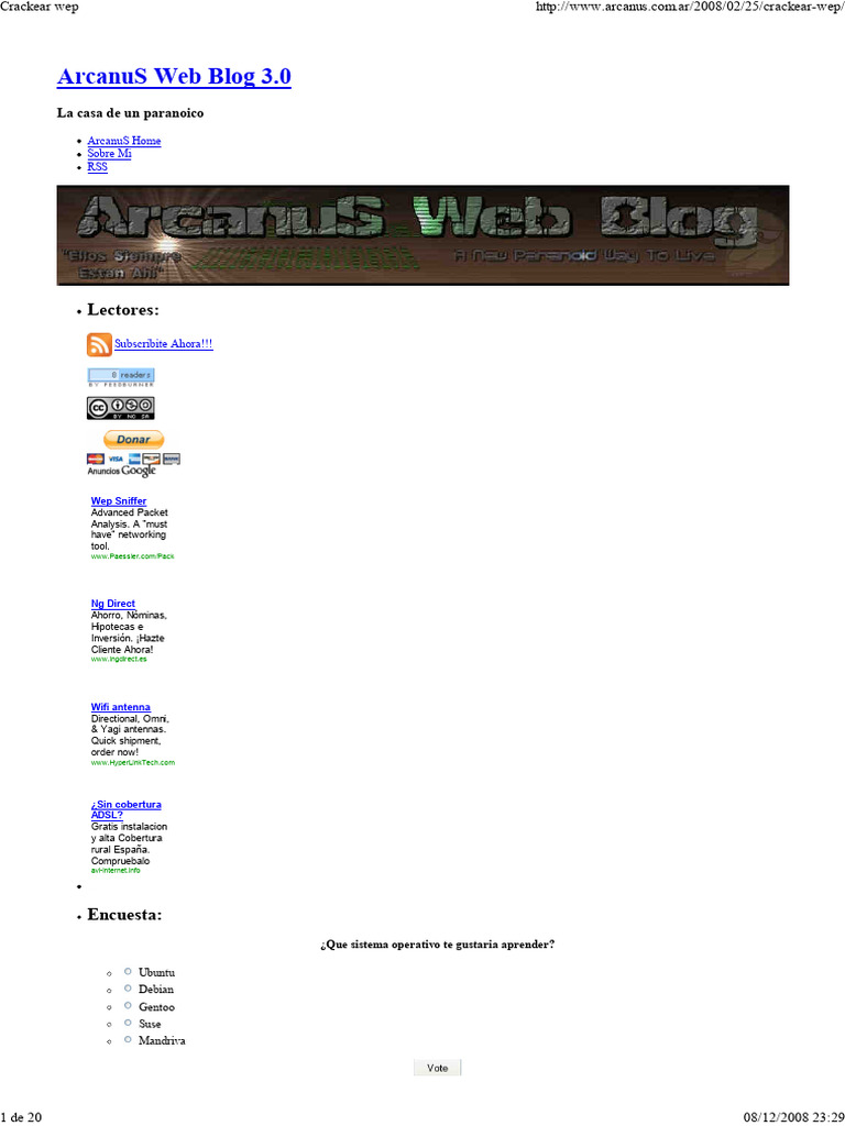 Crackear Wep | PDF | Telecomunicaciones | Informática