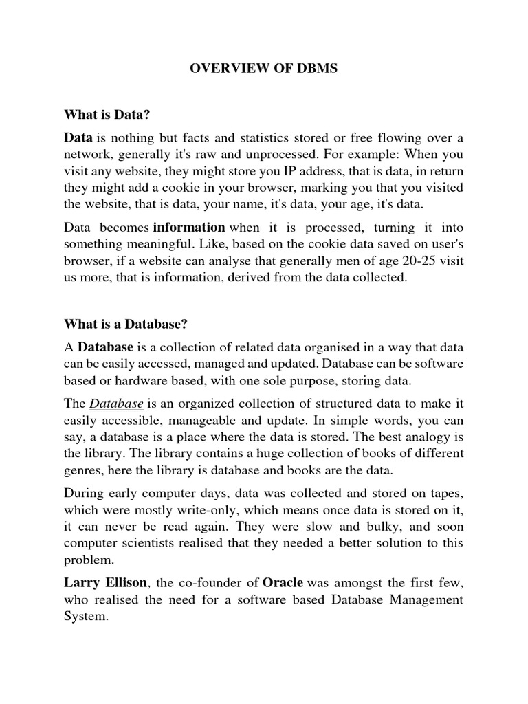 unit-1 (4) | PDF | Databases | Sql