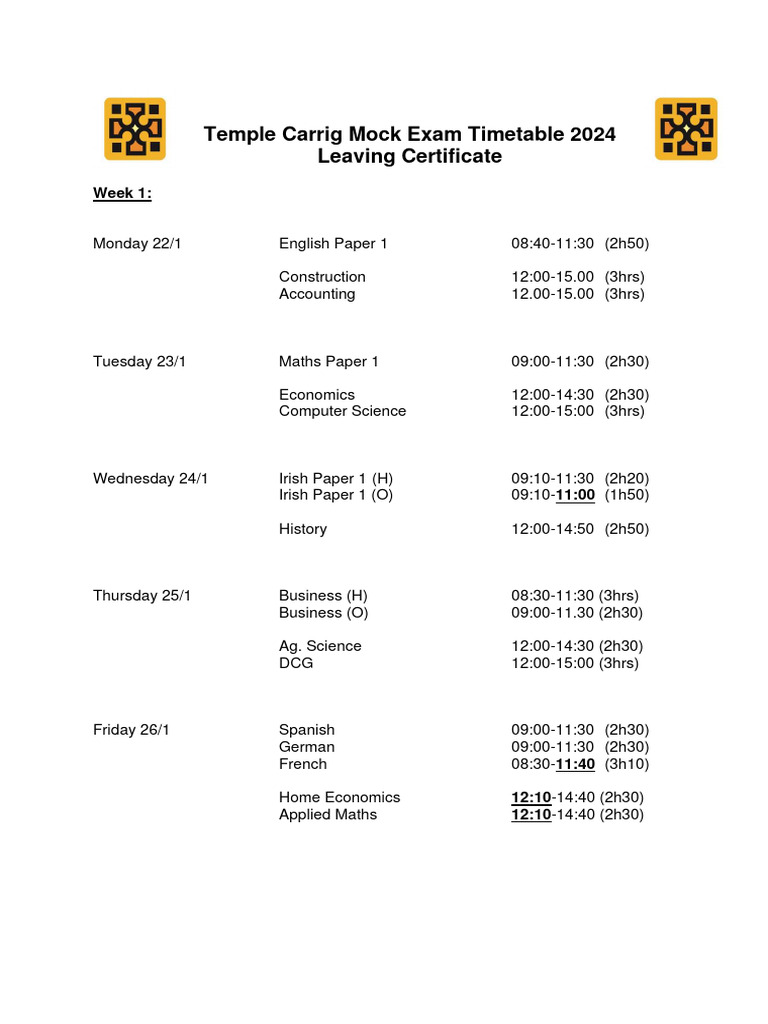 Leaving Cert Timetable 2024 | PDF | Secondary Education | Qualifications Leaving Cert Timetable 2024 | PDF | Secondary Education | Qualifications