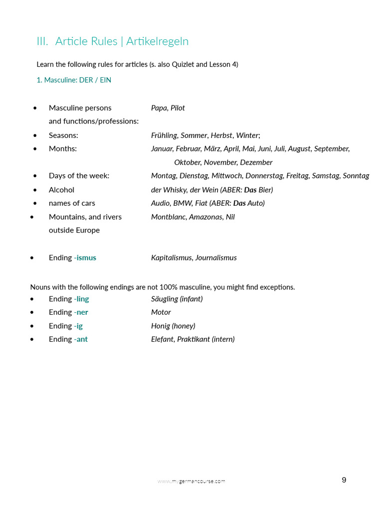 German Grammar Reference Book V1 Nnjve0.pdf Extract 2 | PDF ...