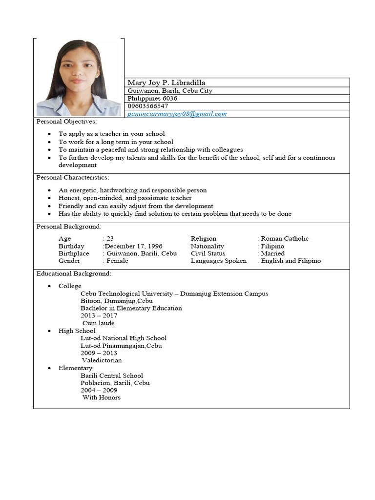 mj-resume-2-1 | PDF | Teachers | Schools