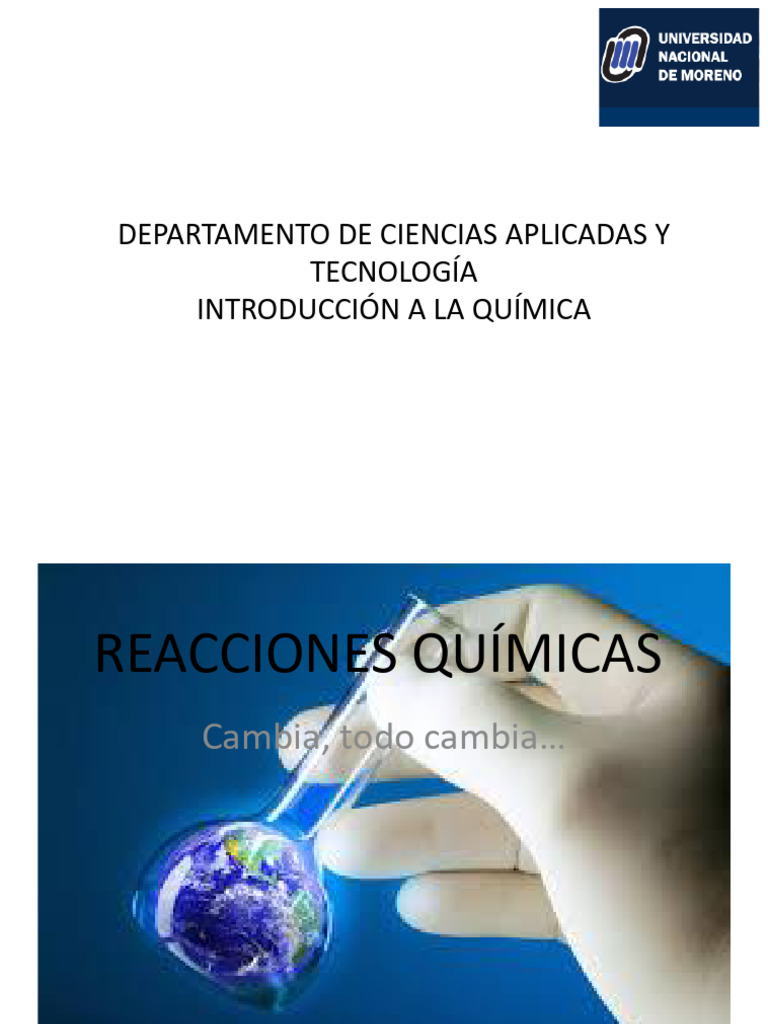 Reacciones Químicas PDF | PDF | Química | Reacciones químicas