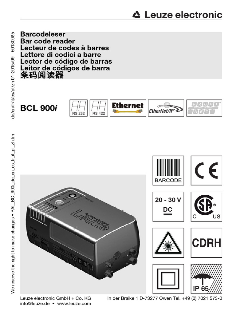 BCL 900i | PDF