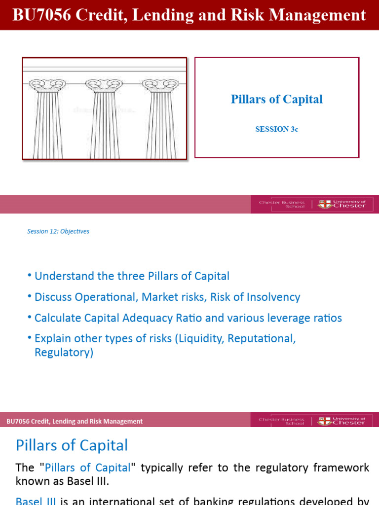 3c. - Pillars of Capital | PDF | Capital Requirement | Capital Adequacy ...