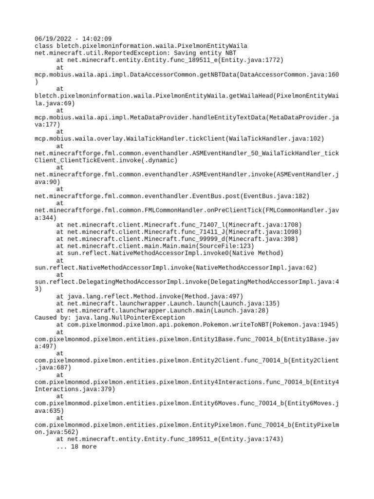 Waila Error Output | PDF