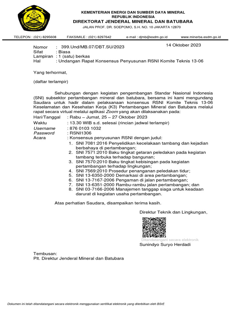 Rapat Konsensus RSNI K3 Pertambangan | PDF