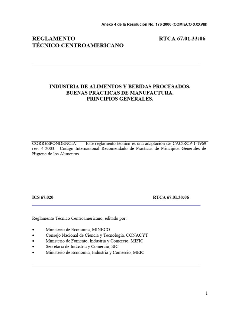 176 Rtca BPM | PDF | Agua | Alimentos
