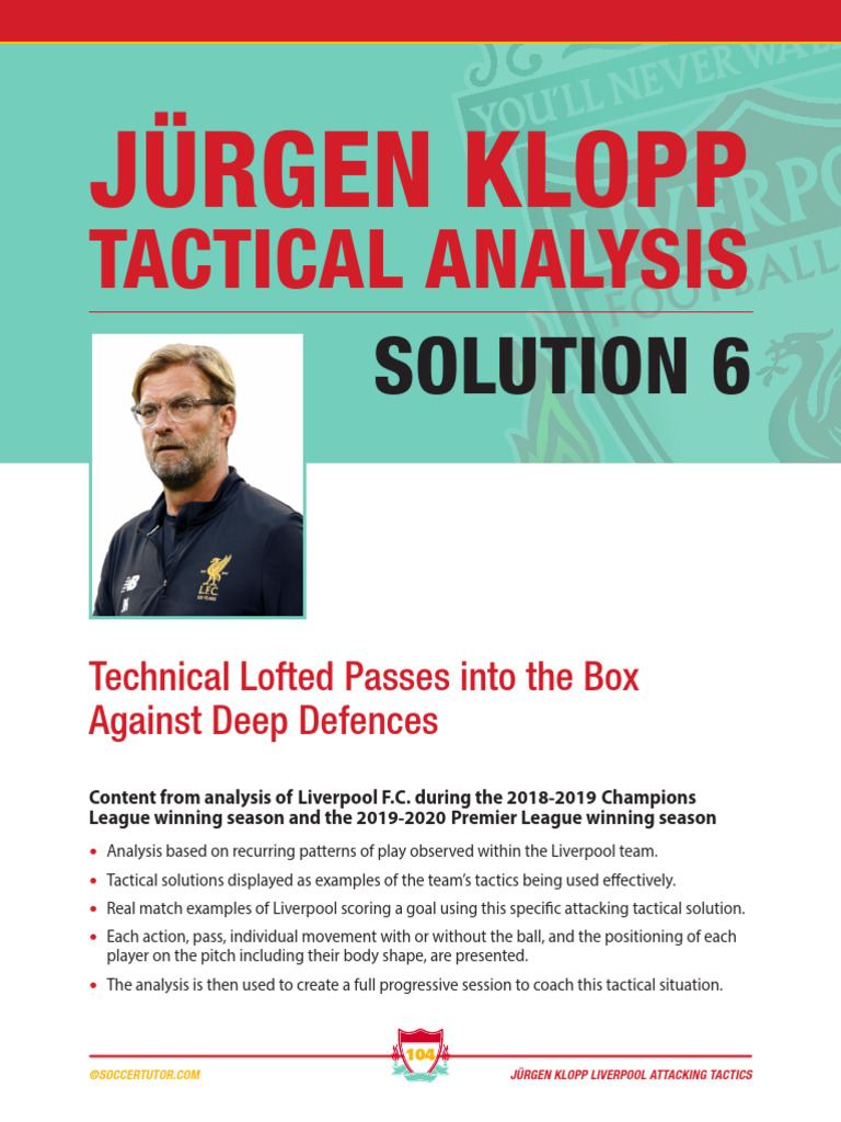 Klopp's Lofted Pass Tactics Explained | PDF | Defender (Association ...