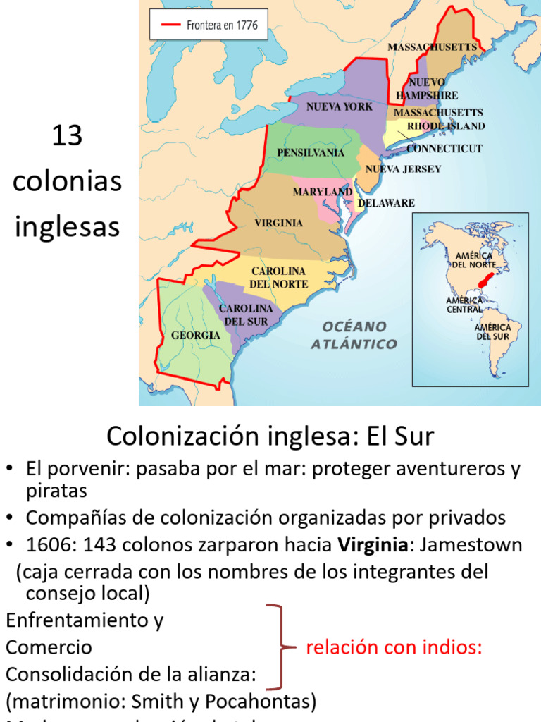 2019 Unidad 3 Colonizacion y Guerra de Independencia de Las 13 Colonias ...