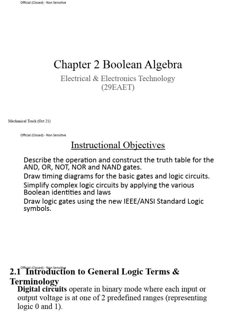 Chapter 2 Boolean Algebra v2 | Download Free PDF | Logic Gate | Boolean Algebra