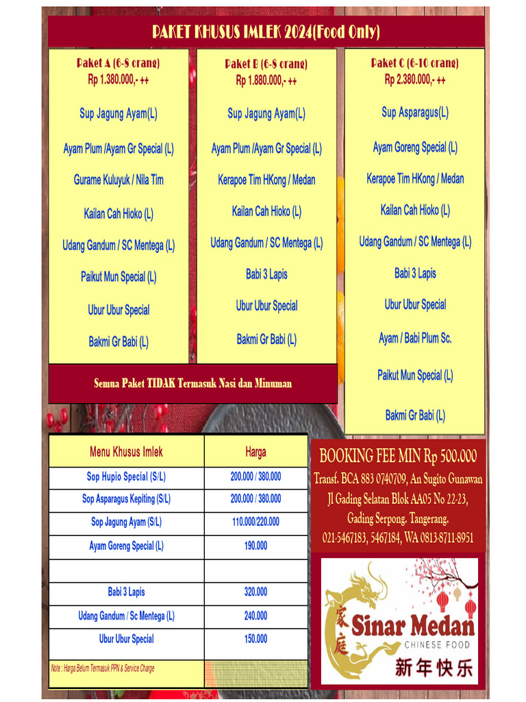 Menu Im Lek 2024 | PDF