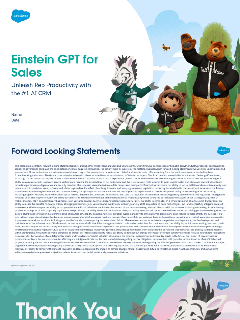 Einstein Briefing in A Box - Einstein GPT For Sales | PDF | Artificial ...