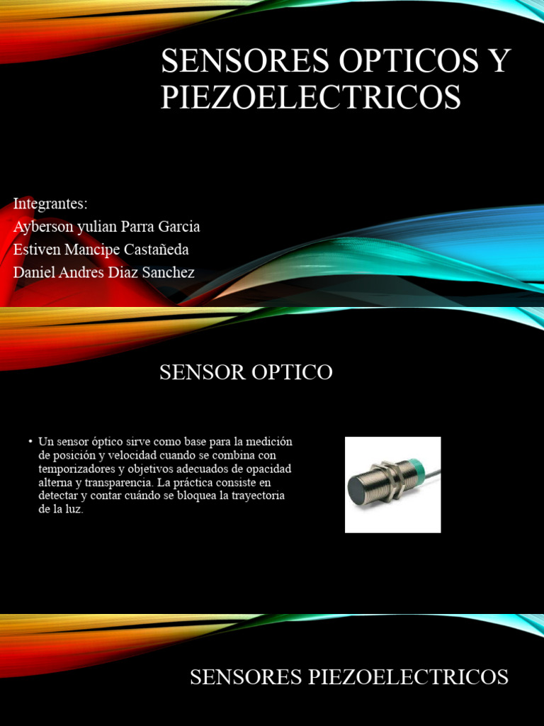 Sensores Opticos y Piezoelectricos | PDF | Computadoras | Tecnología e ingeniería