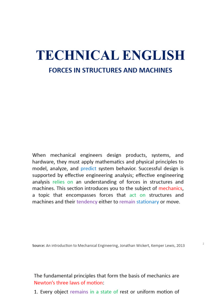 Tech Eng 04 Forces - 2023 | PDF