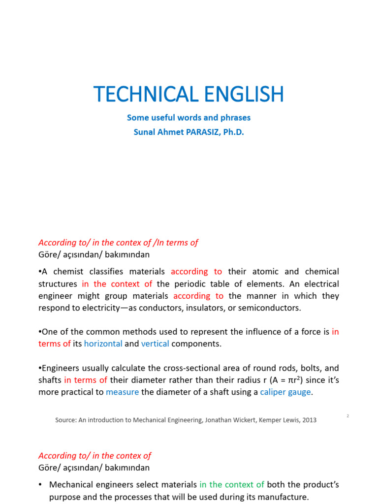 Tech Eng Some Words and Phrases - Aux - 2023 | PDF | Composite Material ...