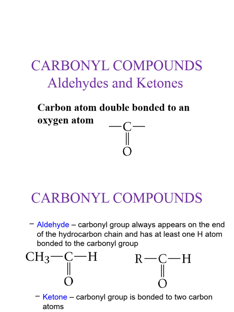 CHM 203 Carbonyl Compounds | PDF | Aldehyde | Ketone